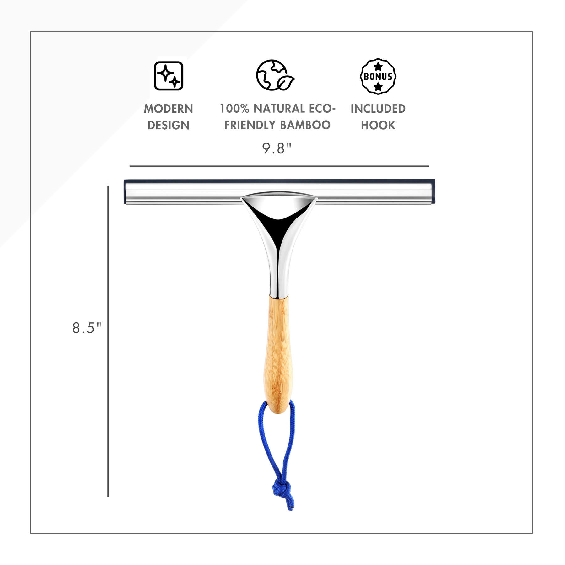 Stainless Steel + Bamboo Squeegee – ToiletTree Products