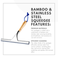 Stainless Steel + Bamboo Squeegee – ToiletTree Products