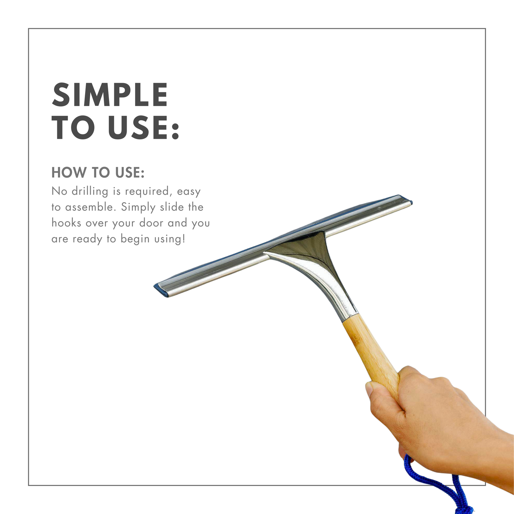 Stainless Steel + Bamboo Squeegee – ToiletTree Products