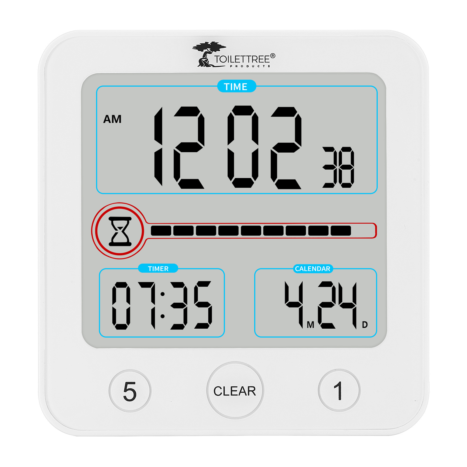 Waterproof Bathroom Shower Clock – ToiletTree Products